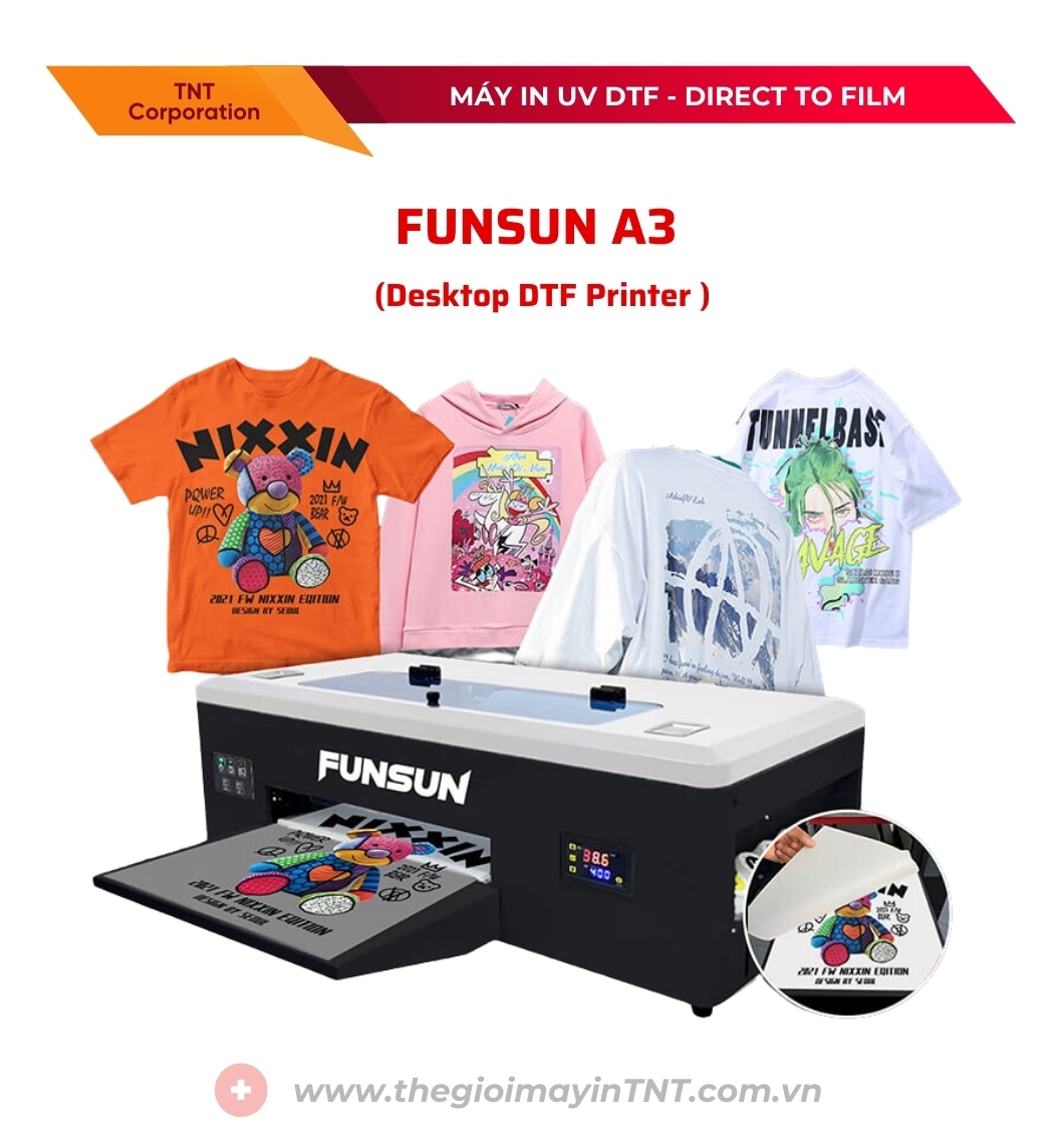 Máy in Kỹ Thuật số FunSun A3 Desktop DTF Printer Pro