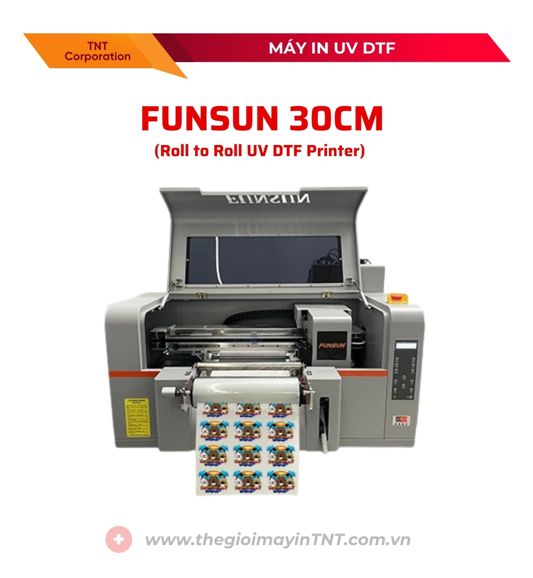 Máy in Funsun 30cm Roll to Roll UV DTF to Printer